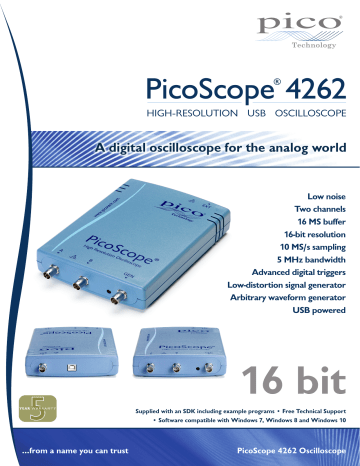 Pico PicoScope 4262 Data Sheet | Manualzz