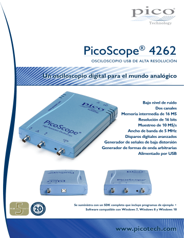 PICO PicoScope 4262 Ficha de datos | Manualzz