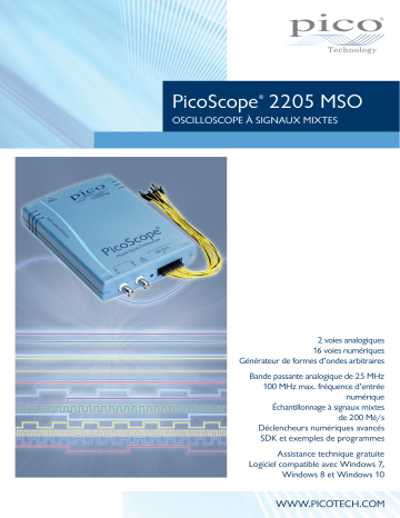 PICO PicoScope 2205 MSO Fiche technique | Manualzz