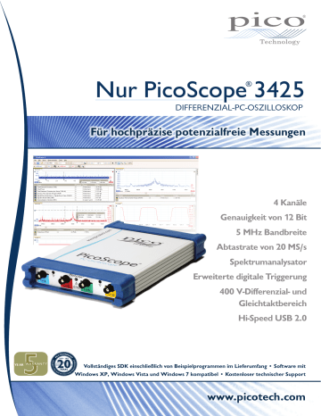 PICO PicoScope 3425 Datenblatt | Manualzz