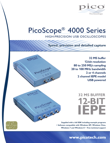 Pico PicoScope 4424 Data Sheet | Manualzz