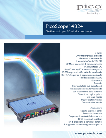 PICO PicoScope 4824 Scheda dati | Manualzz