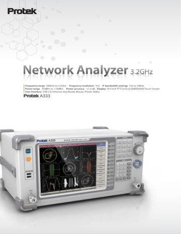 Protek A333 3.2GHz Vector Network Analyzer Data Sheet | Manualzz
