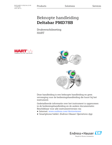 Endres+Hauser Deltabar PMD78B Handleiding | Manualzz