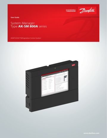 Danfoss AK-SM 850A AK-System Manager, 800A series User Guide | Manualzz