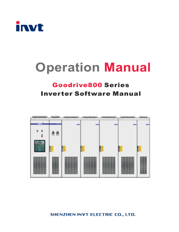 Invt GD800 Series VFD Software Manual | Manualzz