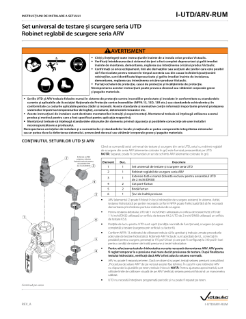 Victaulic Series UTD Universal Test and Drain and Series ARV Adjustable ...
