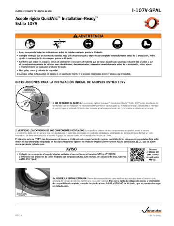 Victaulic Style 107V QuickVic™ Rigid Coupling Installation manual ...
