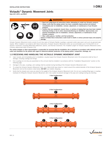 Victaulic Dynamic Movement Joint Installation Instructions | Manualzz