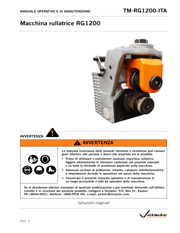 Victaulic RG1200 OGS-200 Roll Grooving Tool Manuale utente | Manualzz