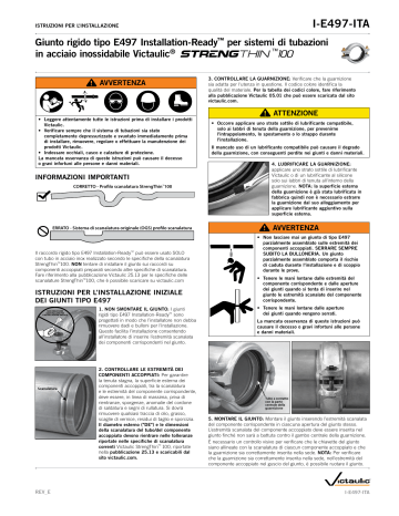 Victaulic Style E497 Installation-Ready™ Rigid Coupling Guida d ...