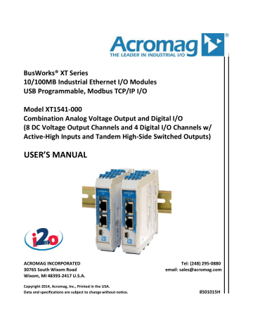 Acromag XT1541 User Manual | Manualzz