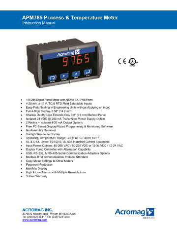 Acromag APM765 User Manual | Manualzz