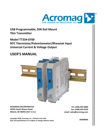 Acromag TT334 User Manual | Manualzz