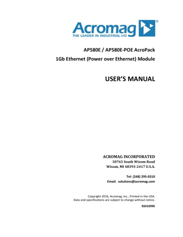 Acromag AP580 User Manual | Manualzz