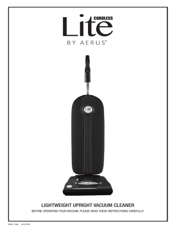 Aerus Lite Cordless Owner's Manual | Manualzz