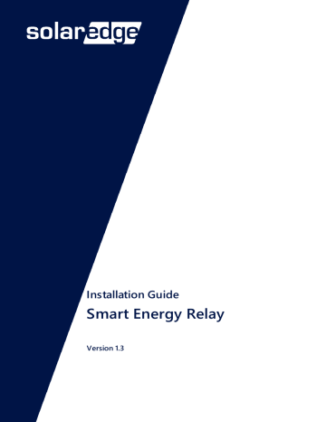 SolarEdge Smart Energy Relay Installation Guide | Manualzz