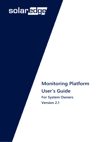 SolarEdge Monitoring Platform Installation Guide | Manualzz