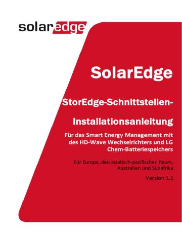 SolarEdge StorEdge Schnittstelle S4 Installationsanleitung | Manualzz