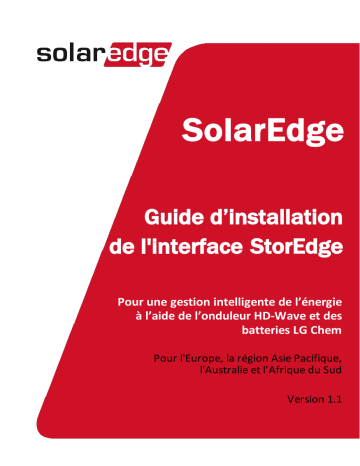 SolarEdge l'interface StorEdge S4 Guide d'installation | Manualzz