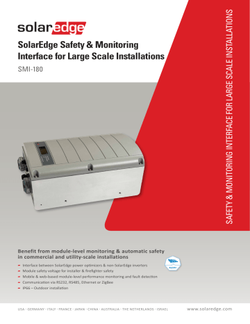 SolarEdge Safety & Monitoring Interface Installation Guide | Manualzz