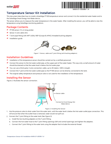SolarEdge Temperature Sensor Kit Installation Guide | Manualzz