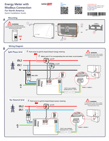 SolarEdge Energy Meter Installation Guide | Manualzz