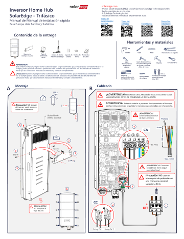 SolarEdge Inversor Home Hub SolarEdge - Trifásico Installation manual ...