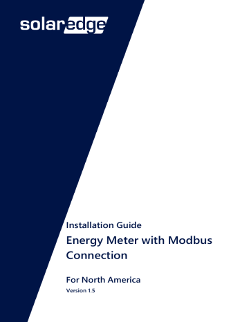SolarEdge Energy Meter Installation Guide | Manualzz