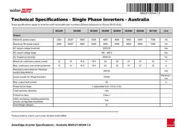 SolarEdge Single Phase Inverters v1.0 Installation Guide | Manualzz