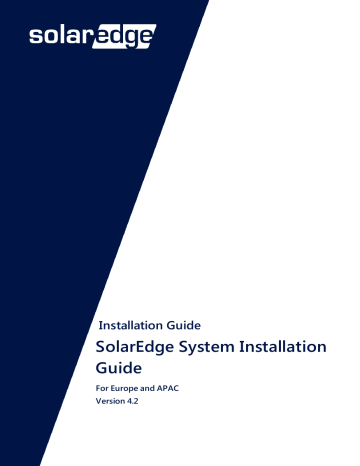 SolarEdge SolarEdge System Installation Guide | Manualzz