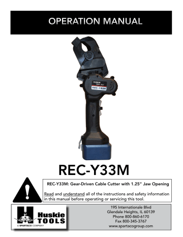Huskie Tools REC-Y33M Gear-Drive Cable Cutter Manual | Manualzz