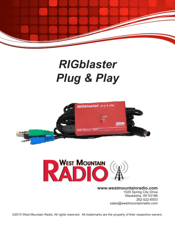 West Mountain Radio RIGblaster Plug & Play Owner's Manual | Manualzz