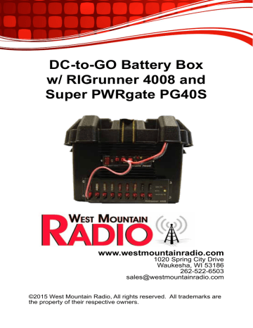 West Mountain Radio DC-to-GO Battery Box Owner's Manual | Manualzz