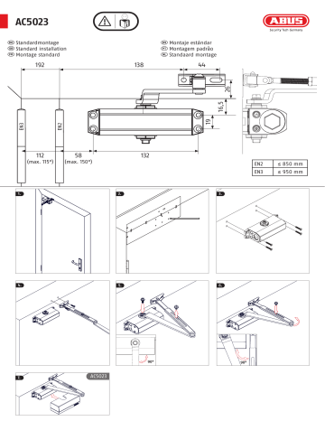 Abus 4003318788093 AC5023 silber Installation manual | Manualzz