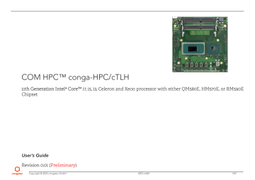 congatec conga-HPC/cTLH User's guide | Manualzz