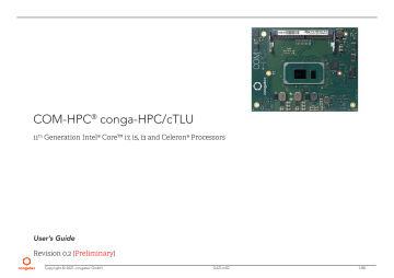 congatec conga-HPC/cTLU User's guide | Manualzz