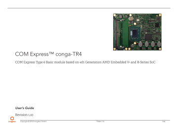 congatec conga-TR4 User's guide | Manualzz
