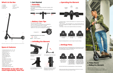 Jetson Element Folding Electric Scooter Owner's Manual | Manualzz