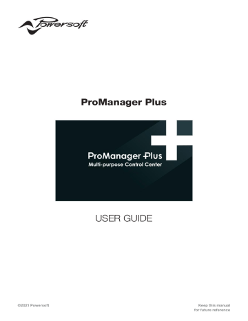 Powersoft ProManager Plus User Guide | Manualzz