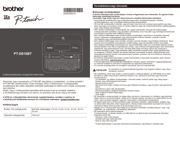 Brother PT-D610BT P-touch Quick Setup Guide | Manualzz