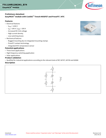 Infineon F3L11MR12W2M1_B74 MOSFET Data Sheet | Manualzz