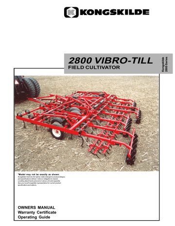 Kongskilde 2800 SF Owner's Manual | Manualzz