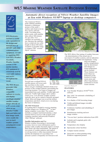 ICS WS5 Marine Weather Satelite Receiver System Datasheet | Manualzz
