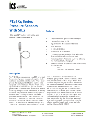 ICS TPT4634 Mass Pickup Datasheet | Manualzz
