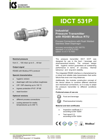 ICS IDCT 531P Datasheet | Manualzz