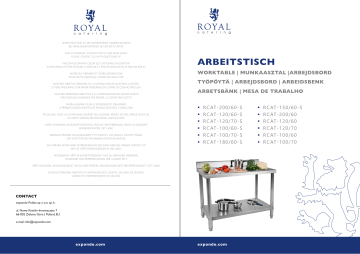 Royal Catering RCAT-180/60-S Table de travail en inox Manuale utente ...
