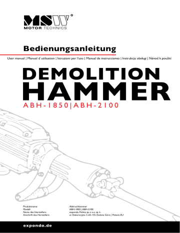 MSW ABH-2100 Marteau démolisseur Benutzerhandbuch | Manualzz