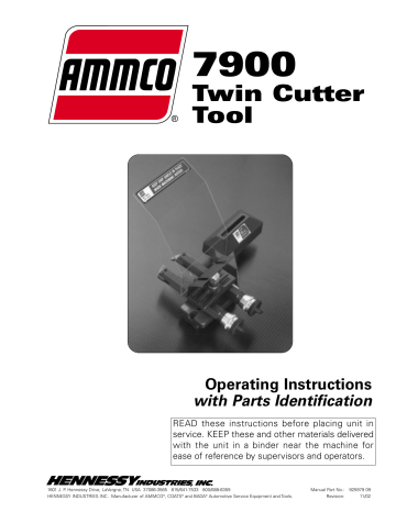 Ammco 7900 Twin Cutter Tool Instructions | Manualzz