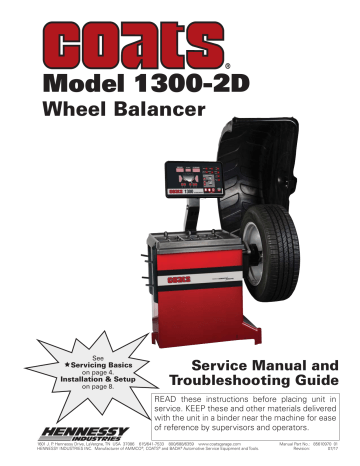 Coats 1300 Wheel Balancer Service Manual | Manualzz